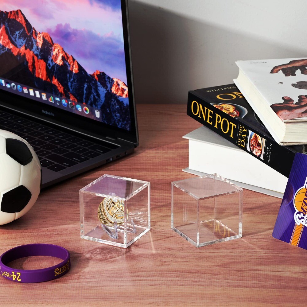 1 set Transparent Display Box Acrylic Desktop Decoration Storage Box ...