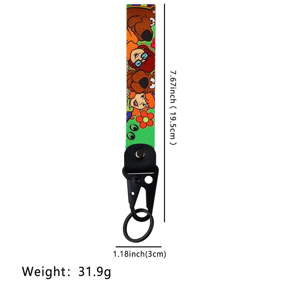 Scooby Doo Cartoon Characters Mystery Lanyard Wrist Strap Hook Key Tag ...