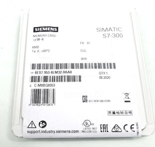 1PC New Siemens 6ES7953-8LM32-0AA0 SIMATIC S7-300 Memory Card 4MB | eBay