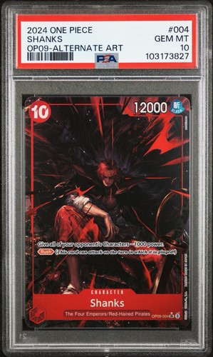 One Piece Emperors in the New World Shanks Alt Art Super Rare OP09-004 ...