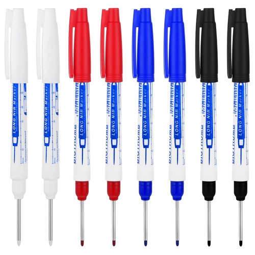 Deep Reach Markers 20mm Long Nose Deep Hole Permanent Pens 4 Colors 8 ...