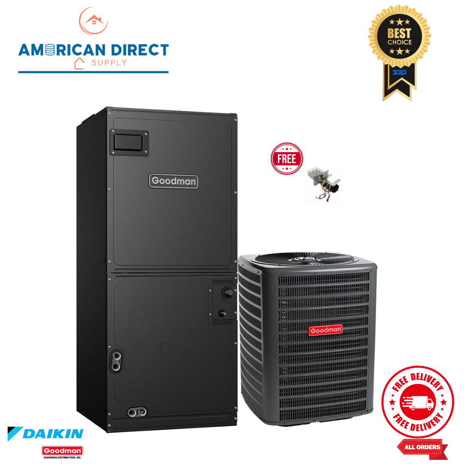 3 Ton Goodman Ac Split System 14.3 SEER2 + 10KW Heat , Multi-Position ...