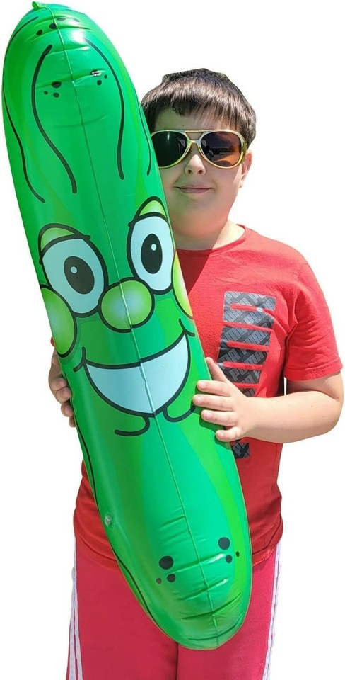 GIANT Inflatable Pickle Head - Beach Pool Float Noodle Gag Prank Joke ...