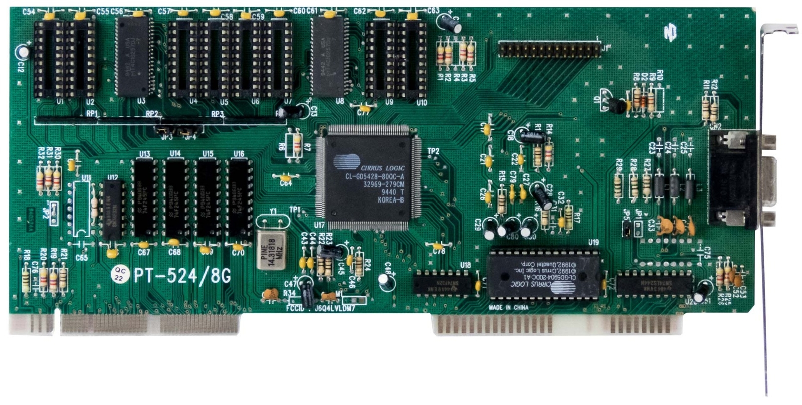 Cirrus Logic Pt-524/8g Gd5428 FPM VGA VLB Graphics Card for sale online ...