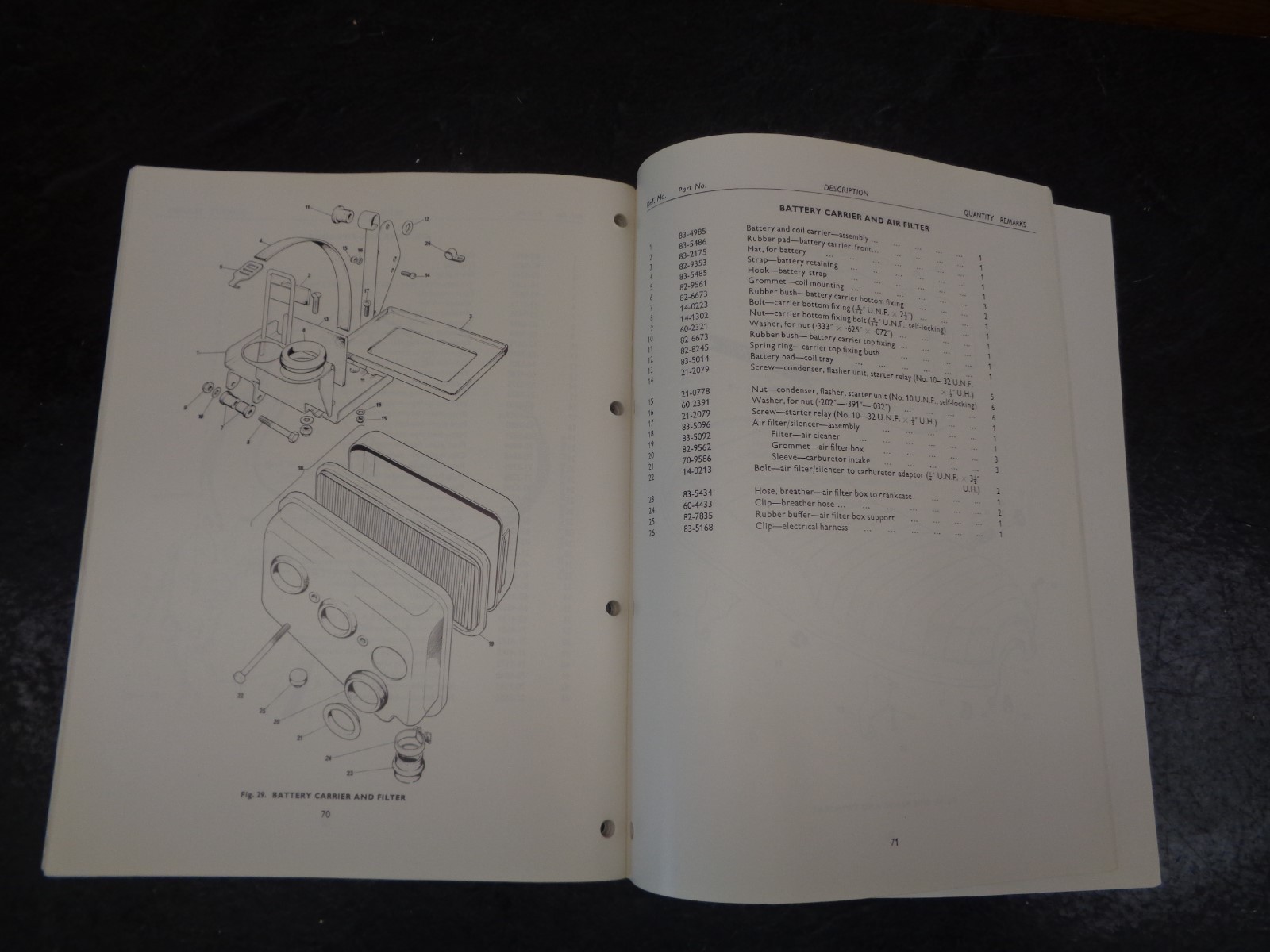 Triumph T160 Trident Replacement Parts Catalog manual #1 1054 | eBay