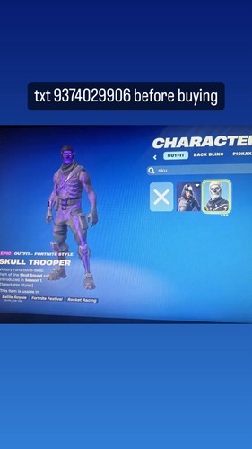 330+ skin fn og purple skull rare (DESCRIPTION BEFORE BUYING) | eBay