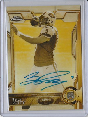 LOT (8) BRYCE PETTY 2015 CHROME LOT W/ SEPIA GOLD AUTOGRAPH #'D /100 ...