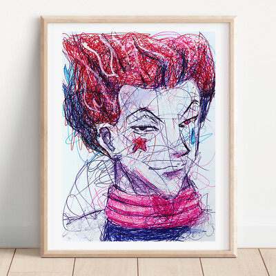 Hisoka Morow Ballpoint Pen Print, Hunter X Hunter Art Poster | eBay