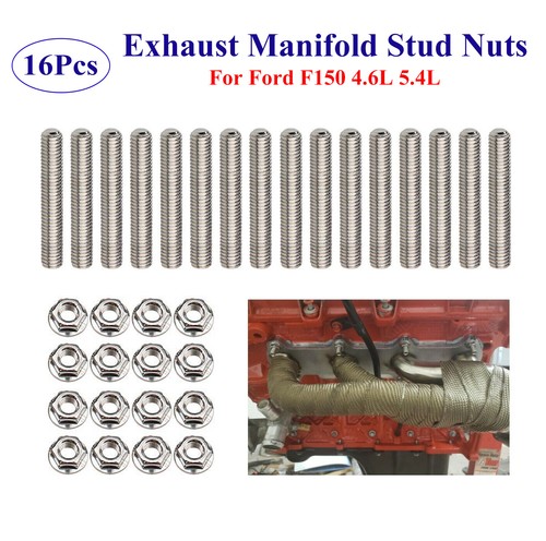 Exhaust Manifold Header Stainless Steel Studs Nuts Bolts For Ford F150 ...