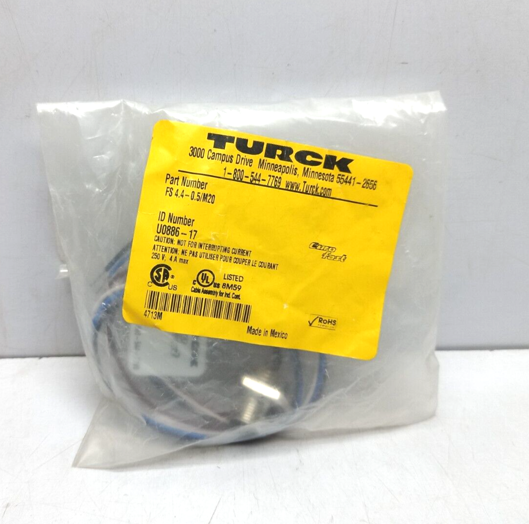 Turck FS 4.4-0.5/M20 Connector U0886-17 250V 4A Max | eBay