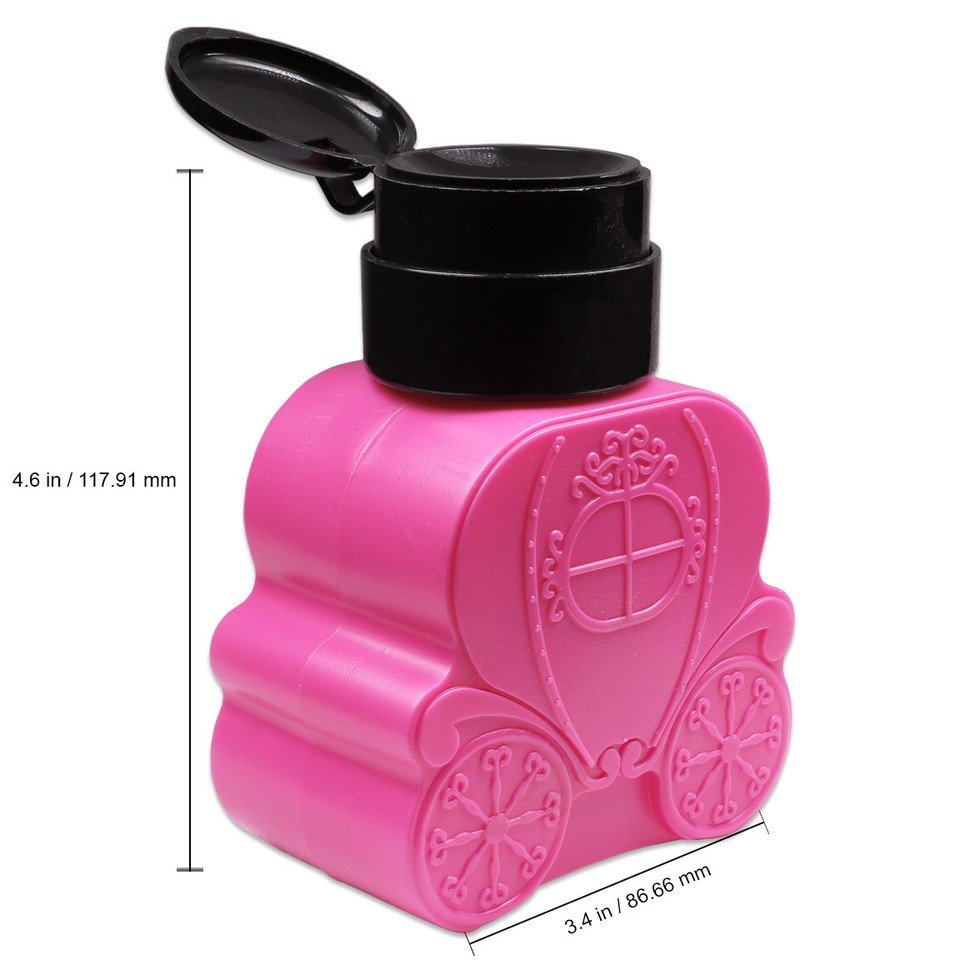 250ml Pink Carriage Shaped Nail Polish Remover One Touch Pump Dispenser ...