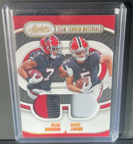 2024 Absolute Team Tandem Drake London Bijan Robinson Dual Jersey Patch ...