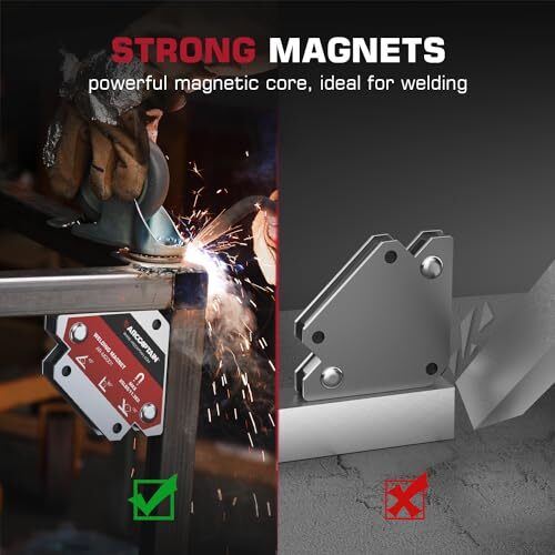 Welding Magnets 25lb&55lb&75lb 6pcs Welding Magnet Set Magnetic Welding ...