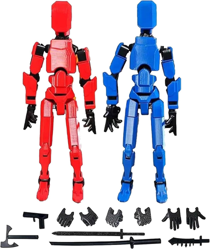 2PCS T13 Action Figure Set Stick Figures Titan 13 Lucky Dummy 13 Cool ...