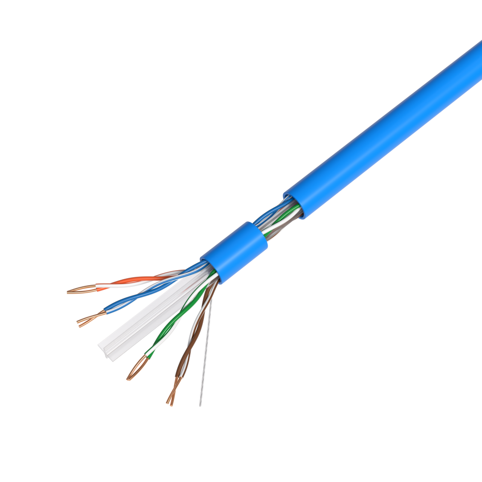 CAT6 1000FT Blue UTP Ethernet Cable 23AWG Network LAN Solid Bulk Wire ...