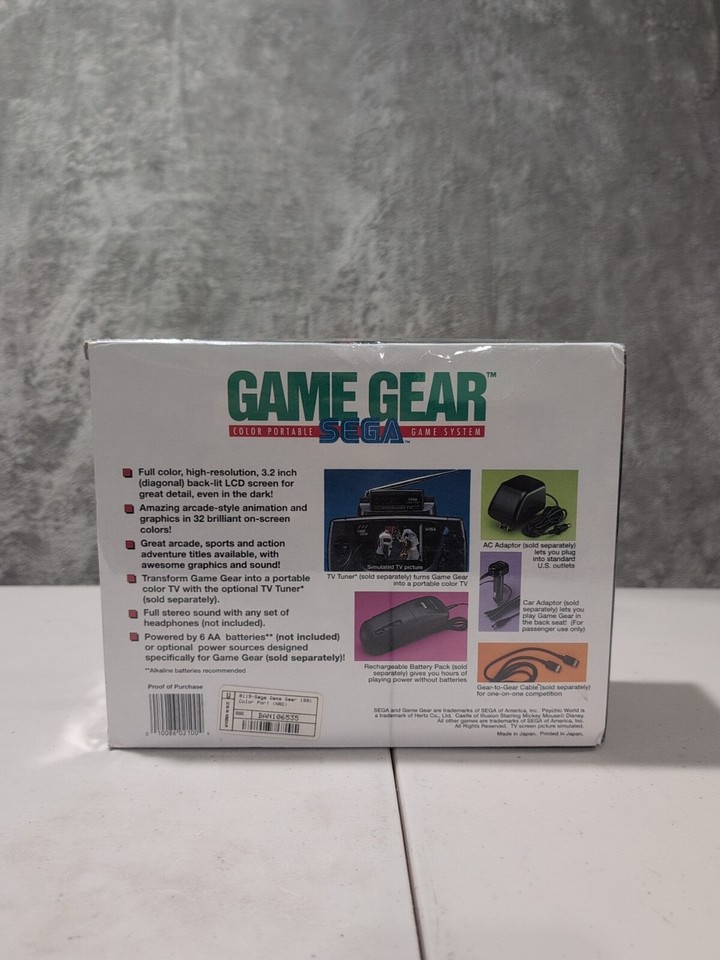 Sega Game Gear Color Portable Game System w Columns Cartridge Brand NEW ...