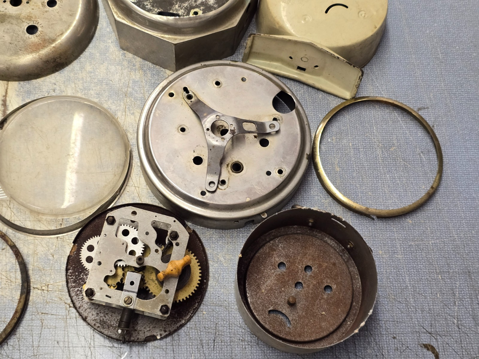Assorted Vintage Alarm Clock Parts Lot - Watchmaker Repair Replacement ...