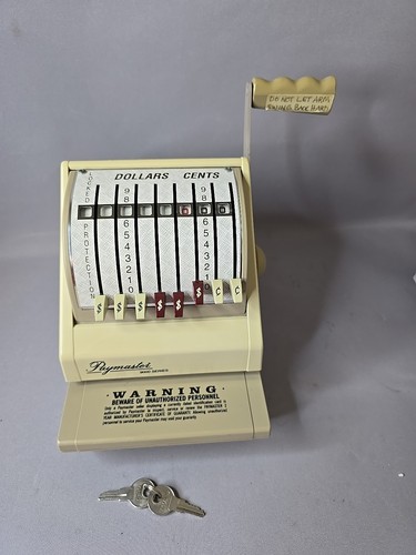 Paymaster 9000 Series Model 9000-8 Check Writer Money Order Machine w/ Keys | eBay