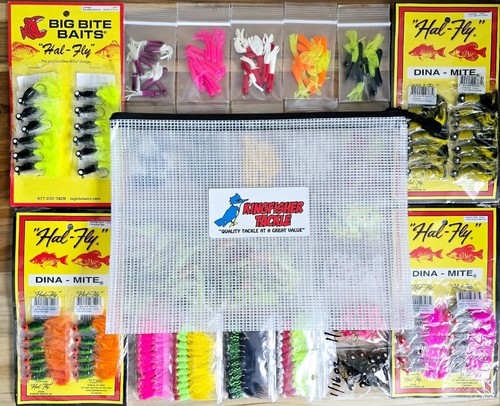 Kingfisher Tackle Pro Crappie Bundle Kit Tubes-Jig Heads-Crappie Jigs ...