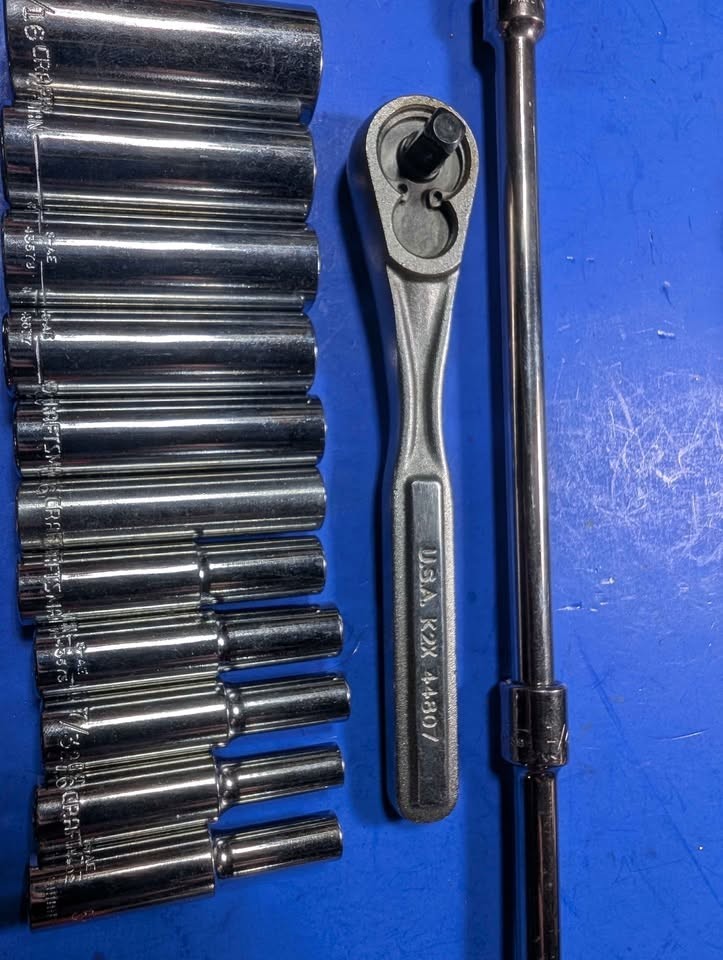 Craftsman 1/4" Drive Socket Set Deep well, Shallow, Ratchet and ...