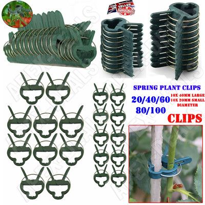 20/100 Garden Plant Clips Seedlings Plants Support Tool Small/Large ...