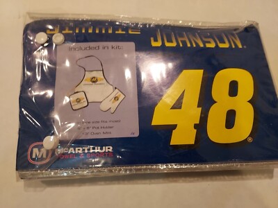 Jimmy Johnson #48 Nascar Tailgate Kit, Apron, Pot Holder, Oven Mitt | eBay