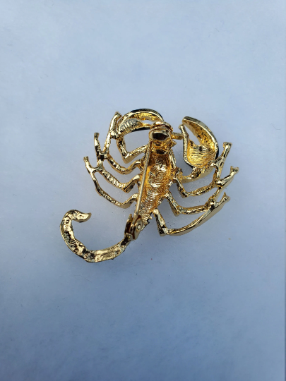 Small Black Scorpion Pin, Scorpion Brooch, Scorpion Scarf Pin, Bug ...
