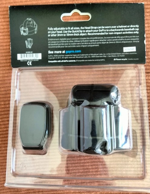 GoPro Quick Clip Head Strap - Black (ACHOM-001) for sale online | eBay