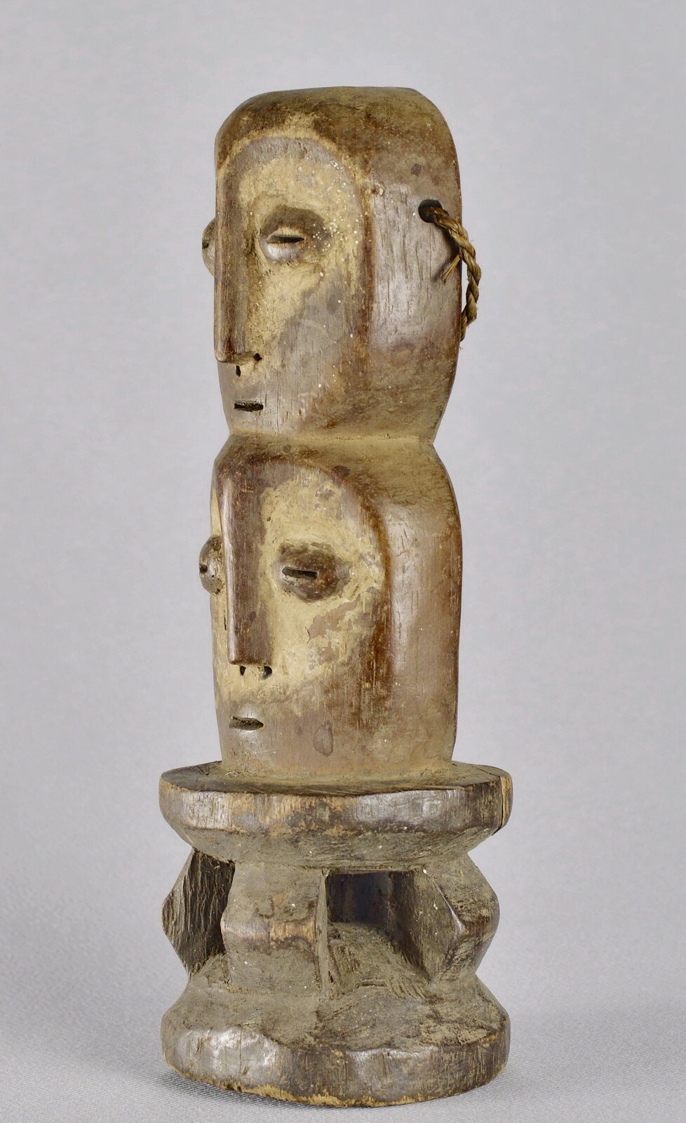LEGA wood double head Figure statue Bwami Congo African Tribal Art 1608 ...