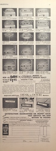 Spear Engineering Co Colorado Springs Signs Plaques Door Vintage Print Ad 1962 | eBay