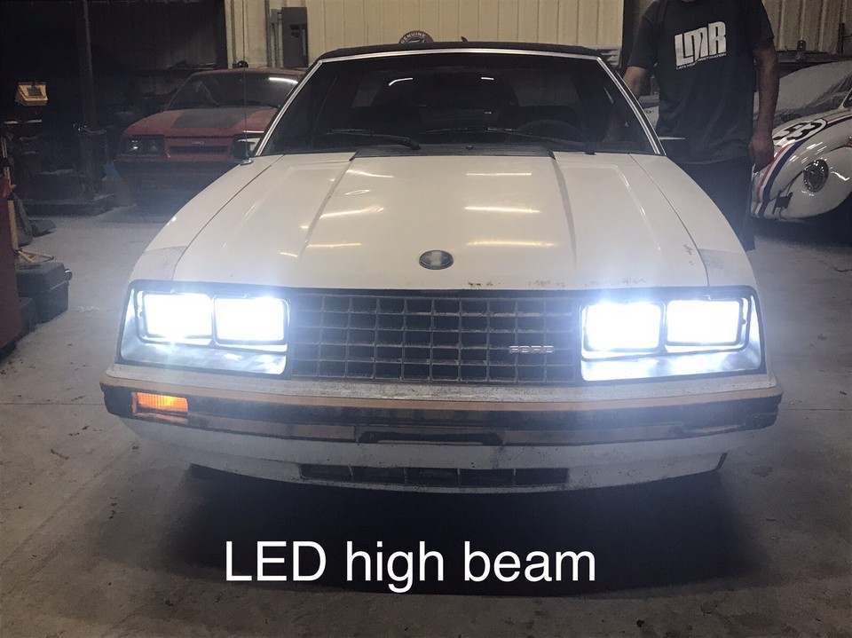1979-1986 Fox Ford Mustang LED Headlight Kit | H4 | DOT-Certified ...