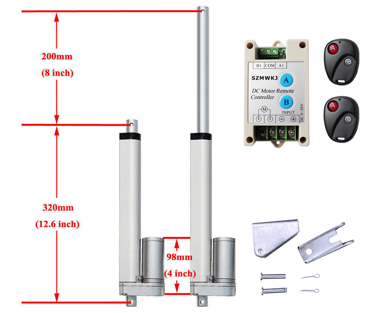Heavy Duty 12V Linear Actuator +Motor Wireless Remote Controller +Mount ...