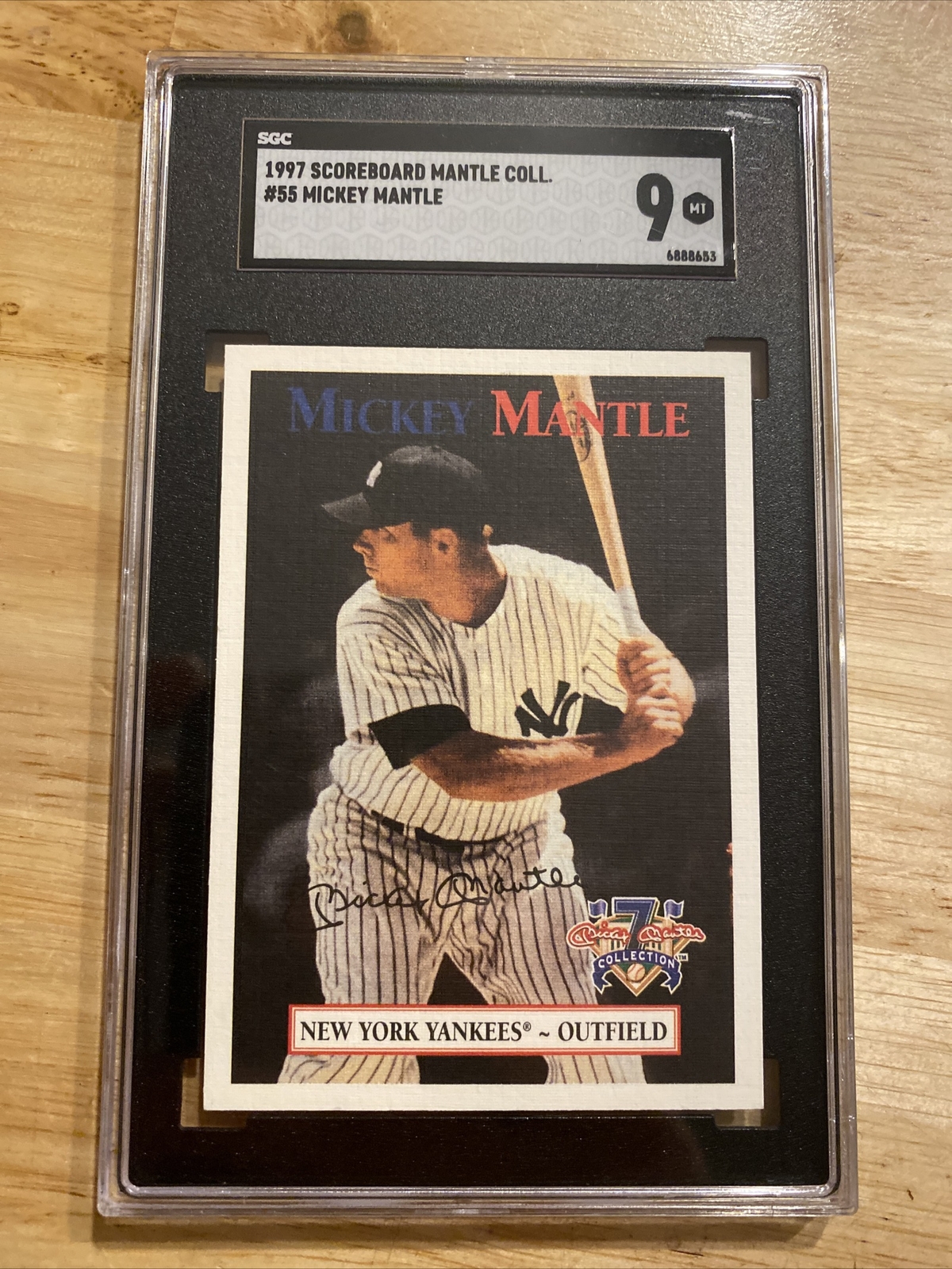 Mickey Mantle SGC 9 Baseball MINT New York Yankee Collector Card 1997 ...