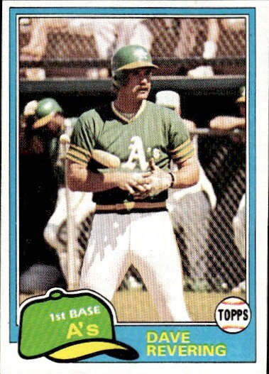 1981 Topps #568 Dave Revering Oakland Athletics Baseball | eBay