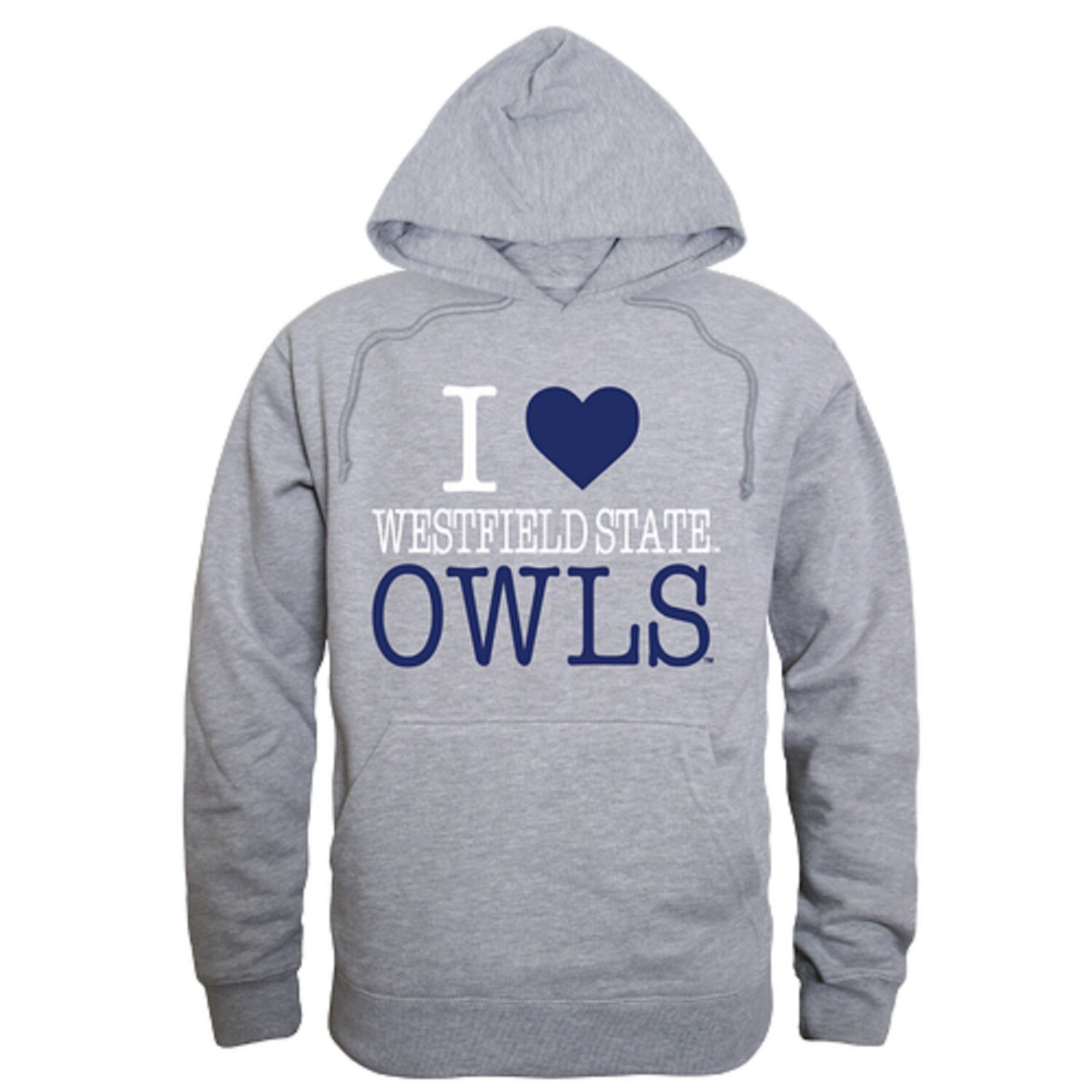 Westfield State University Owls WSU NCAA College I Love Hoodie ...