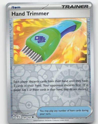 Hand Trimmer Trainer #150/162 Reverse Holo Pokémon Temporal Forces Near ...