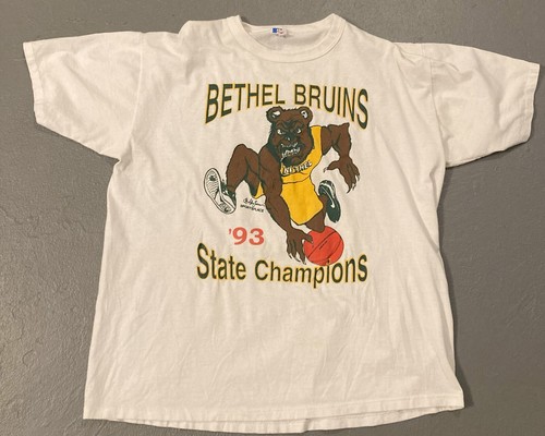 Vintage 1993 ALLEN IVERSON BETHEL BRUINS STATE CHAMPIONS T SHIRT XL ...