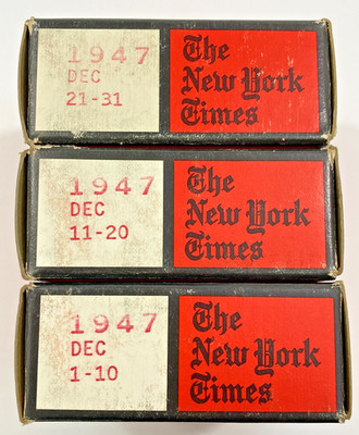 December 1947 ~ The Complete Month Of The New York Times On Microfilm ...