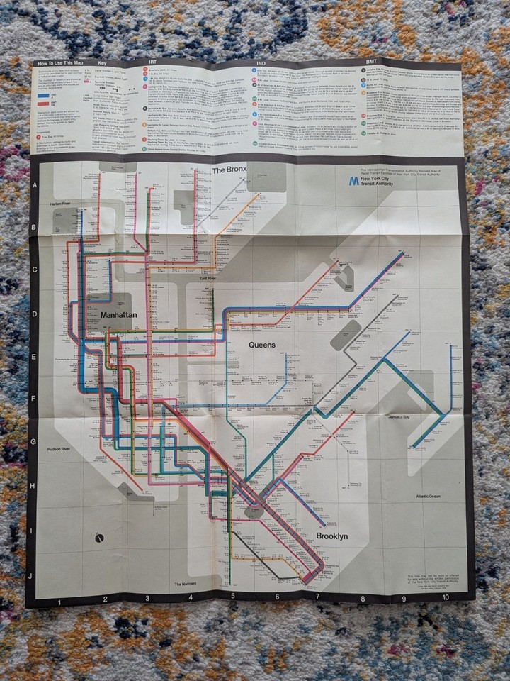 New York City Subway Guide Map 1978 - Very Good | eBay