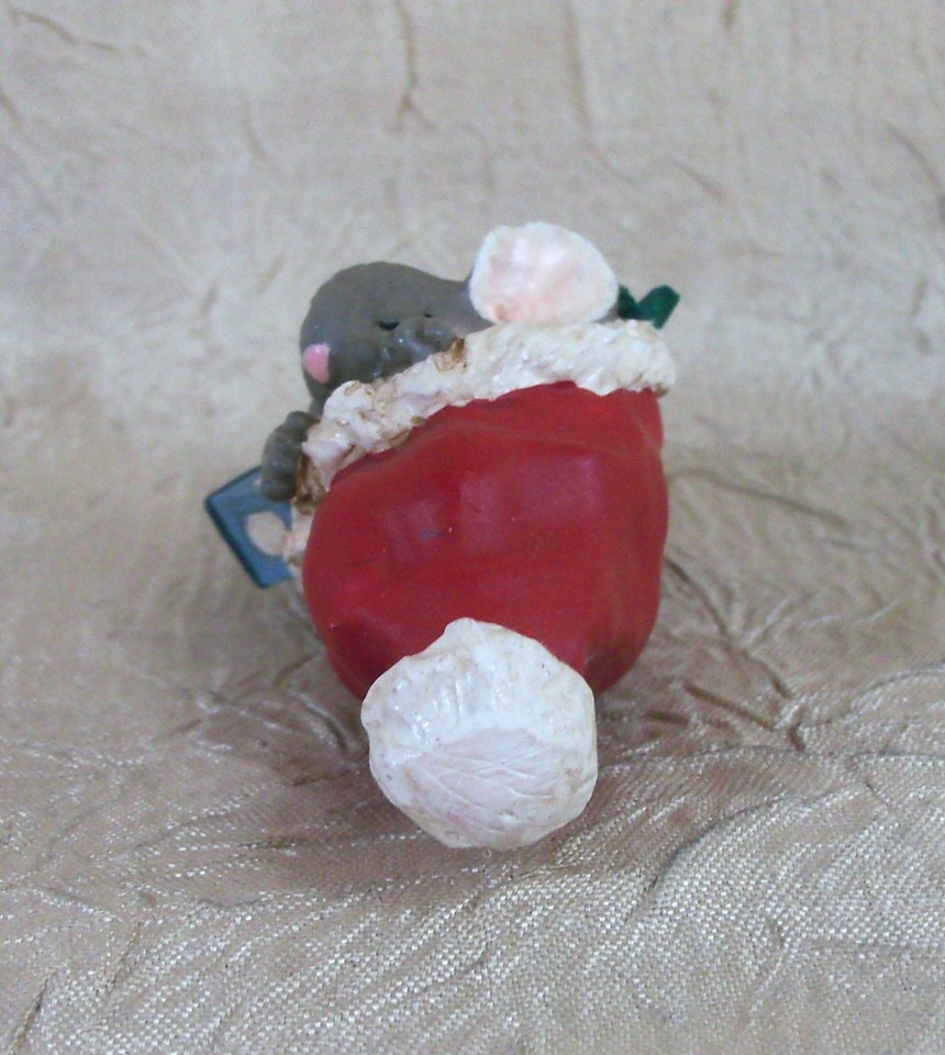 MouseKins Three Vintage Mini Resin Christmas Mouse Figurines & Ornament ...
