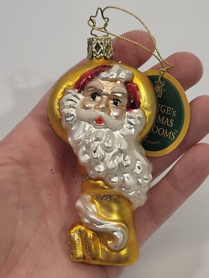 KSD VTG Inge-Glas Inge Glass Germany Blown Christmas Heriloom Santa ...