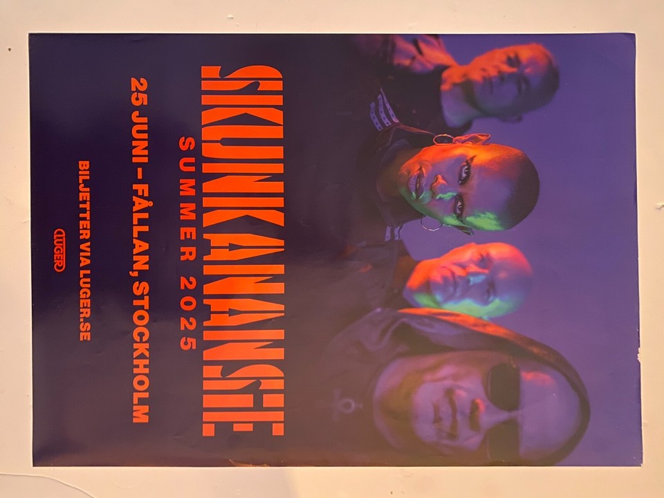 SKUNK ANANSIE SWEDISH LIVE POSTER SUMMER 2025!! INCREDIBLE BAND AND ...