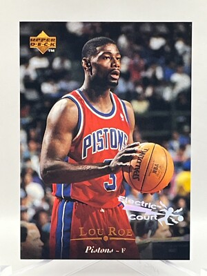 1995-96 Upper Deck NBA RC #306 Lou Roe Detroit Pistons - Electric Court ...