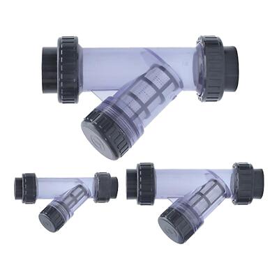 PVC Transparent Y Filter Water Supply Pipe Fittings Water Drinking Pipe ...