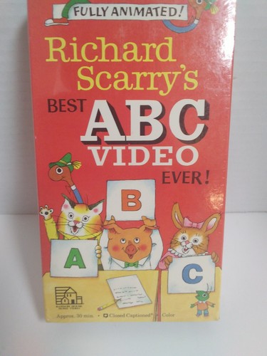 Richard Scarry's 1989 Best ABC Video Ever VHS Original Factory Sealed ...