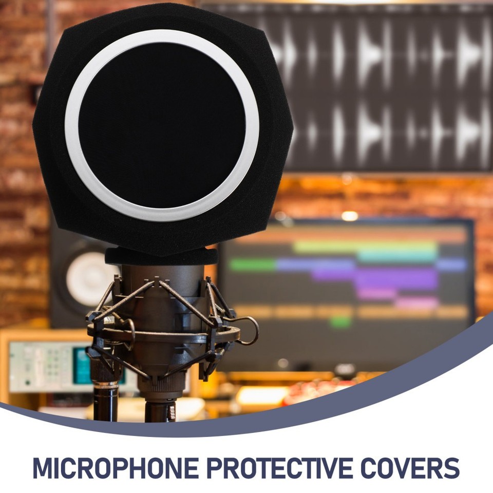 Mic Pop Filter Microphone Isolation Shield Sound Cover for Xlr Proof ...