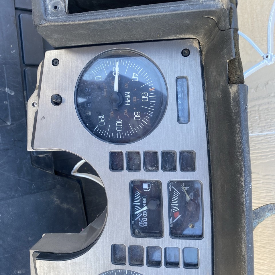 1984-1988 Pontiac Fiero 120 mph Speedo Tach Gauge Cluster Bezel OEM ...