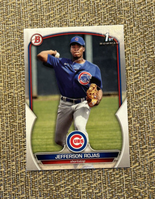 Jefferson Rojas 1st Rookie Card RC 2023 Bowman Prospects BP-70 Chicago ...