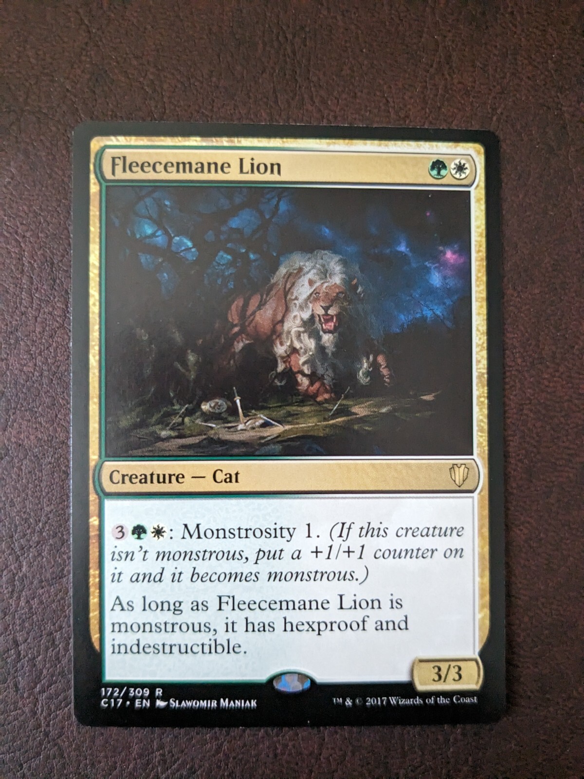 FLEECEMANE LION C17 - Magic The Gathering MTG Collectible Card game ...