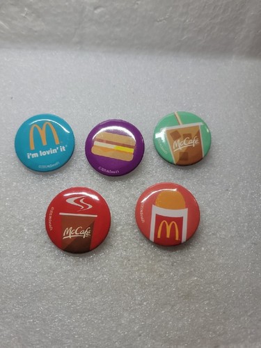 McDonald's Lot of 5 Buttons Breakfast Coffee Iced Coffee Hash Brown ...